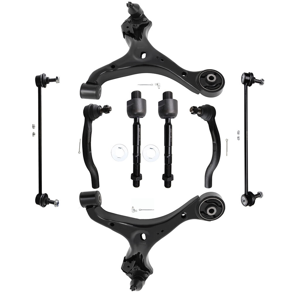 SCITOO 8pcs Front Suspension Kit Lower Control Arm And Ball Joints Outer Inner Tie Rod Ends Sway ...