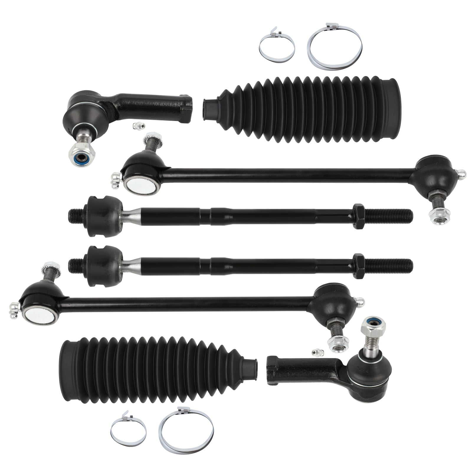 SCITOO 8pcs Front Suspension Kit Outer Inner Tie Rod End w/Steering ...