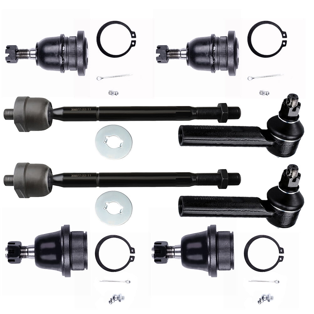 SCITOO 8pcs Front Suspension Kit Upper Lower Ball Joints Outer Inner Tie Rod Ends Fit For 2005 ...
