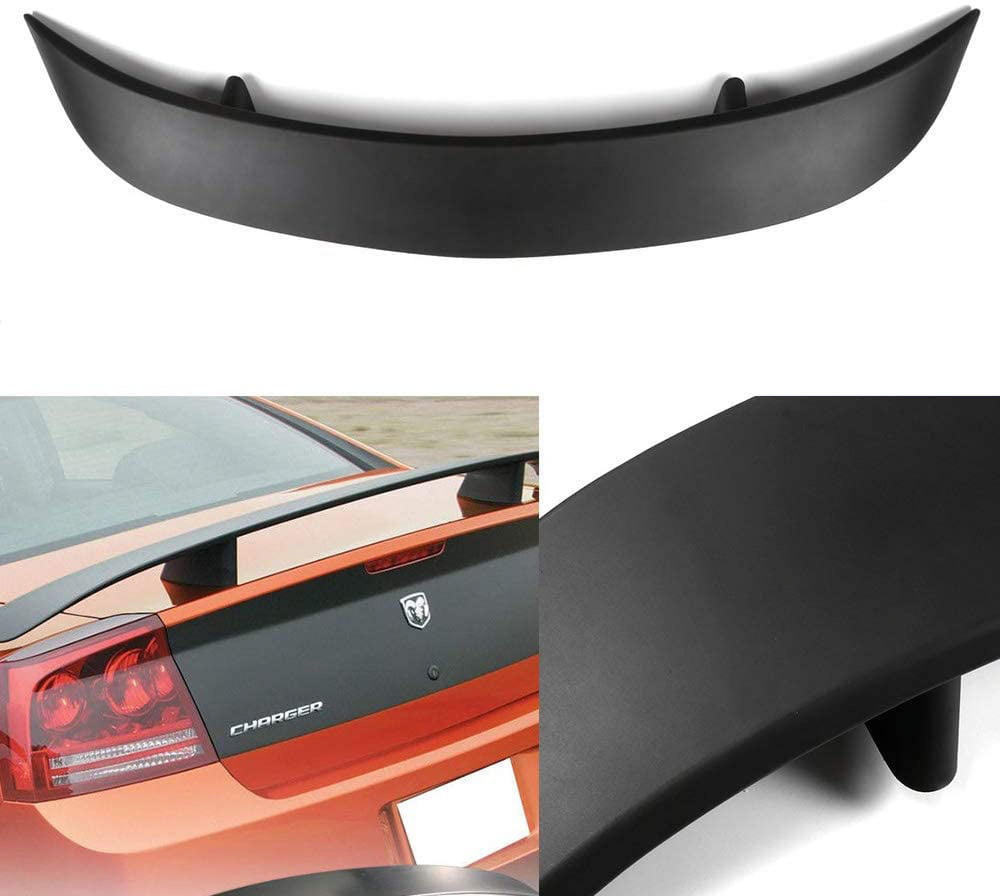 SCITOO ABS Black Rear Trunk Spoiler Wing Exterior Accessories Styling Kits Replacement for Dodge ...