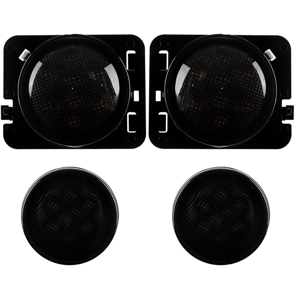 SCITOO Black A Pair Front Fender LED Side Marker Light Smoke Lens for ...