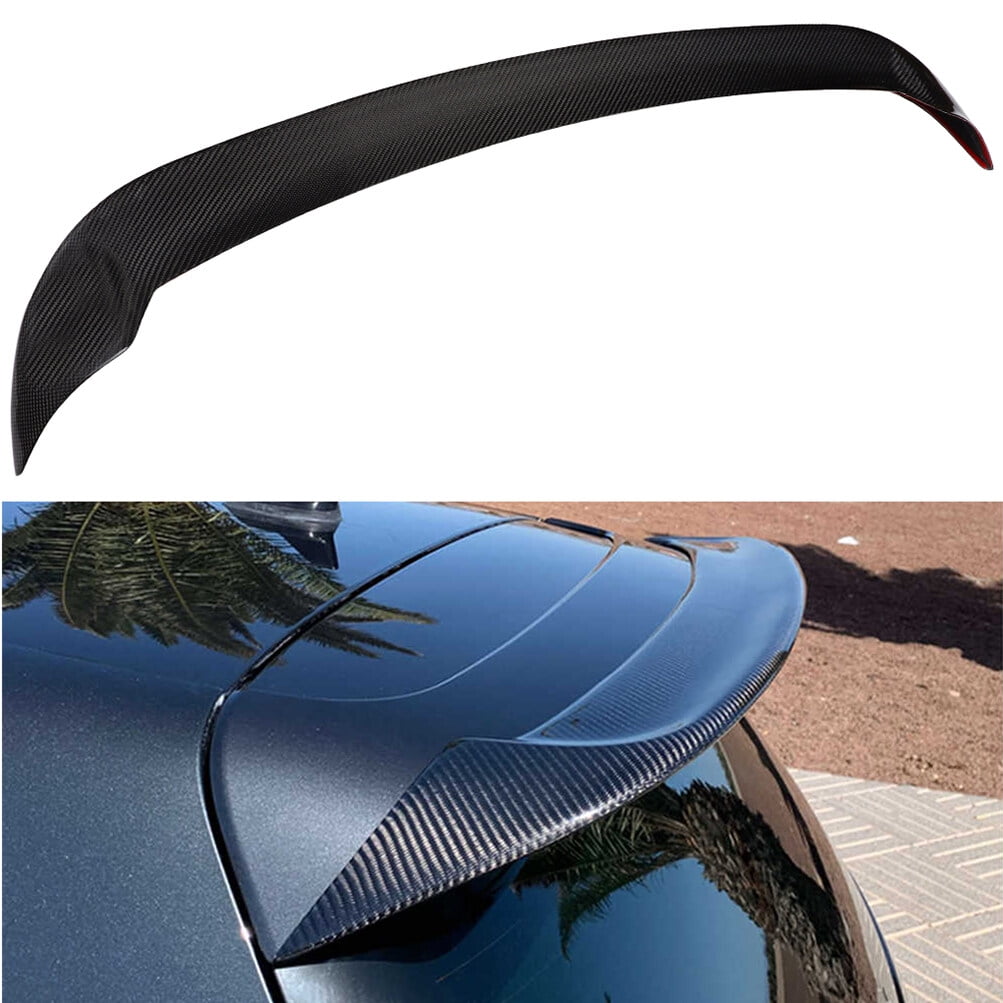 SCITOO Carbon Fiber Rear Window Roof Spoiler Fit for 2010-2013 for Volkswagen Golf 6 GTI Glossy ...