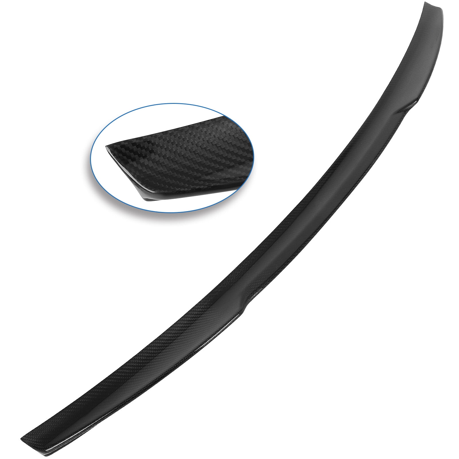 SCITOO Carbon Fiber Rear Window Spoiler Wing Fit for 2012-2019 for Volkswagen Passat Glossy ...