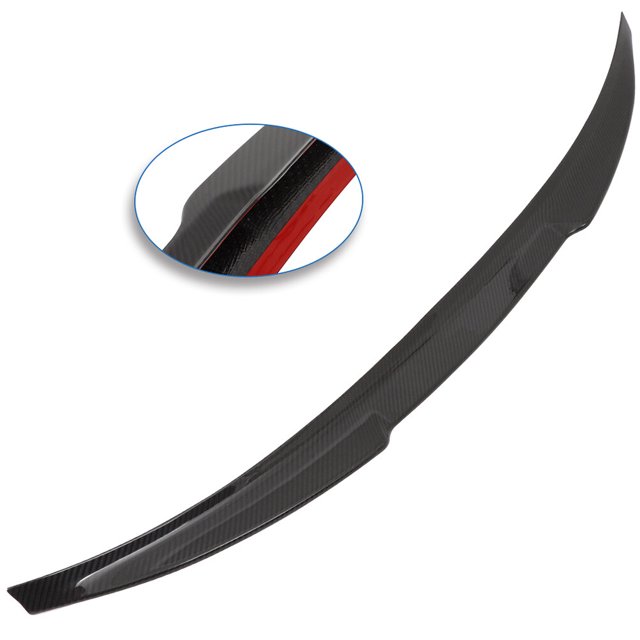 SCITOO Carbon Fiber Rear Window Spoiler Wing Fit for 2017-2020 for Audi A5 S5 Coupe Glossy Black ...