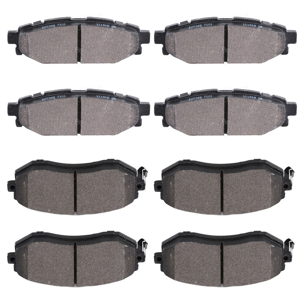 SCITOO D1539-7880 Front/Rear Disc Brake Pad Kit Fit for 2010-2018 for ...
