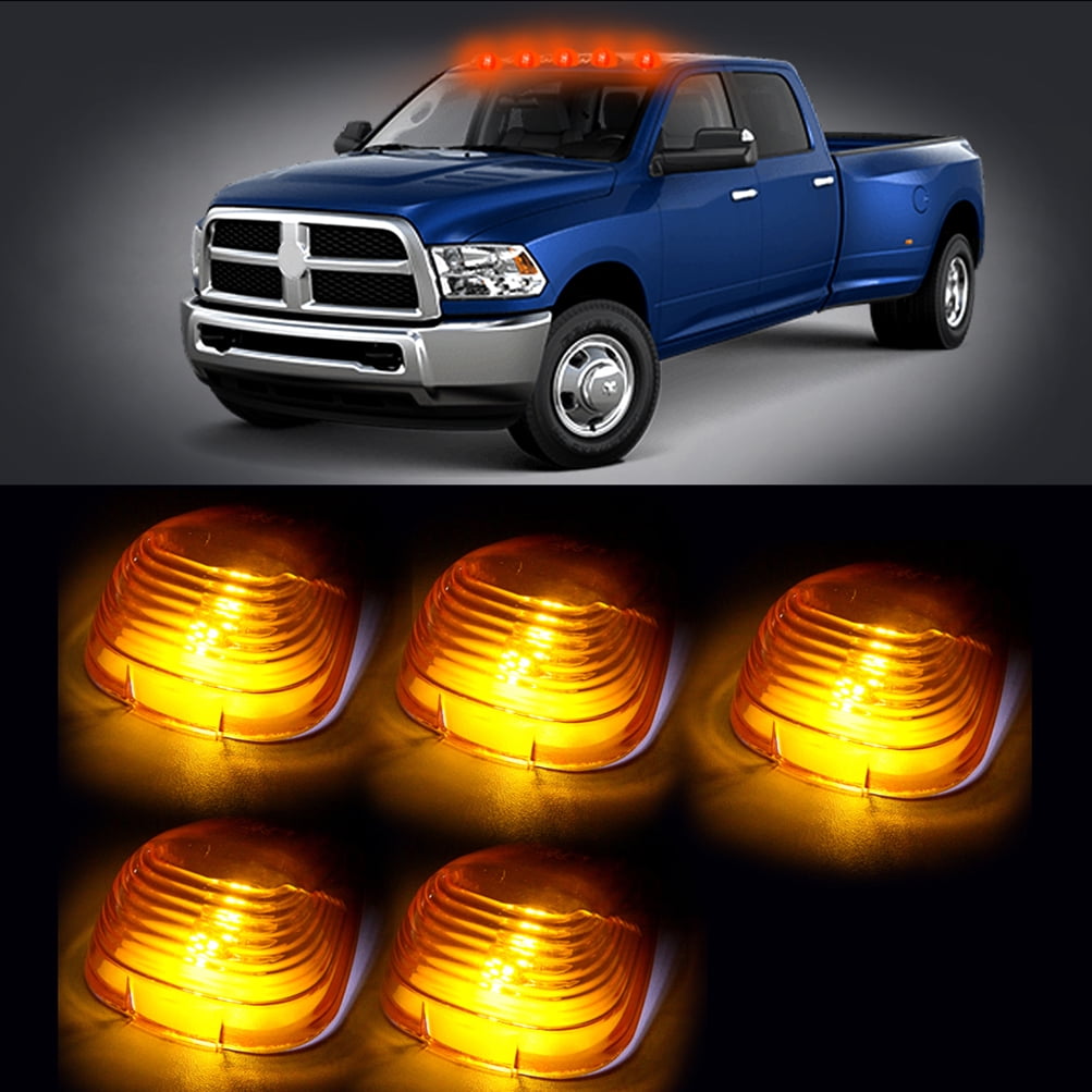 SCITOO Fit for 1999-2011 Ford F250 F350 5x Amber Cab Lights Covers Cab ...