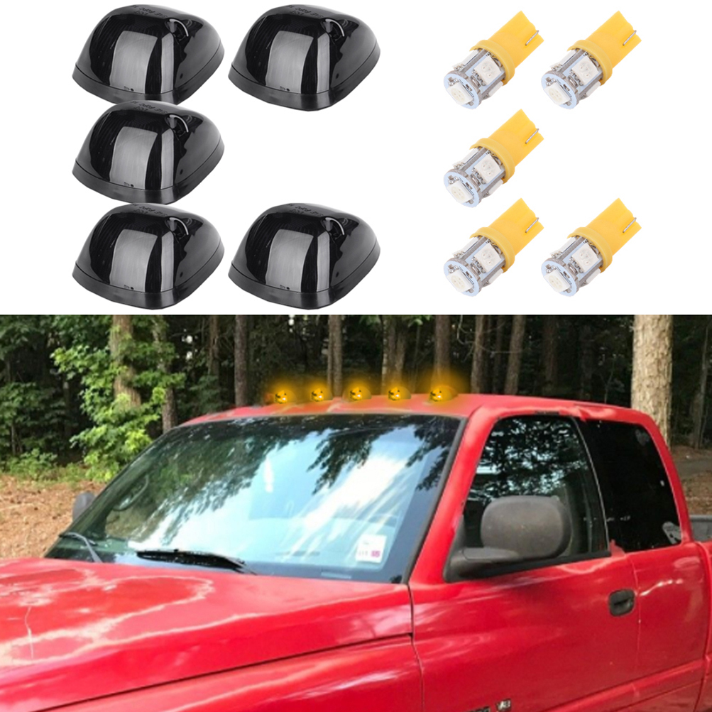 SCITOO Fit for Truck Pickup 4x4 SUV 5x Black Smoked Cab Lights Covers ...