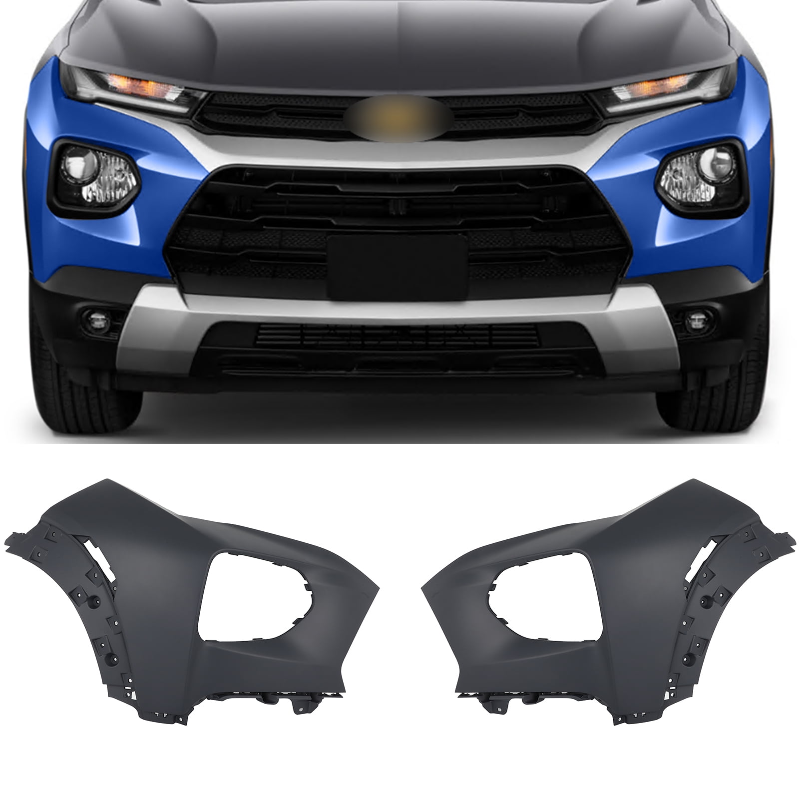 SCITOO Front Bumper LH and Front Bumper RH Compatible for 2021-2022 for ...
