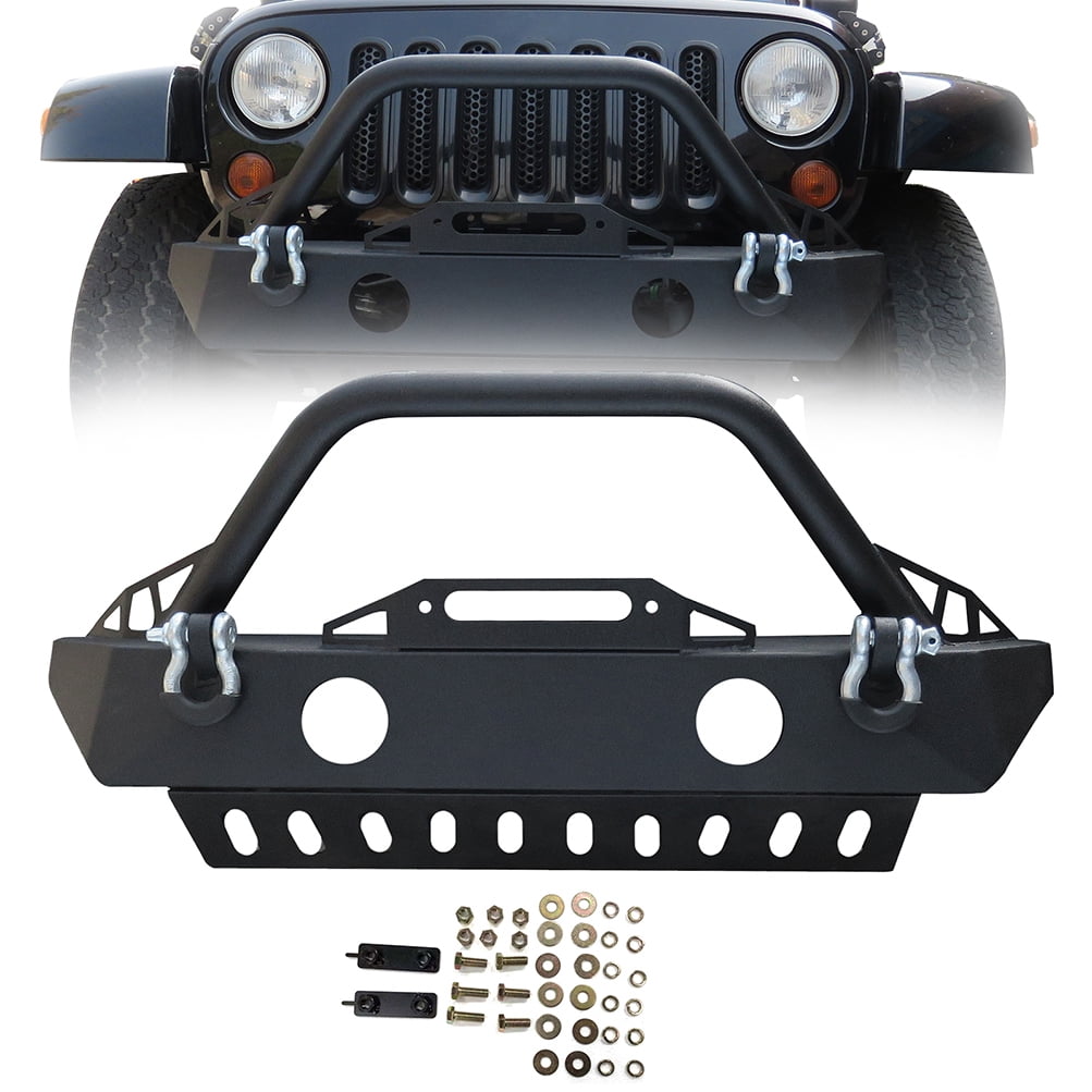 SCITOO Front Bumper Replacement for 2007-2018 for Jeep Wrangler JK with ...