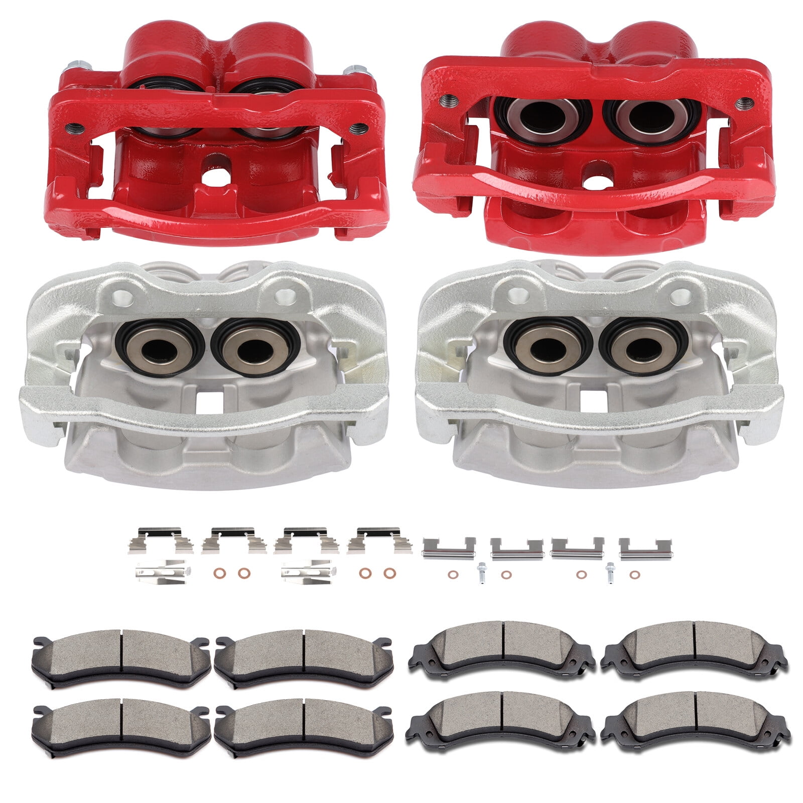 SCITOO Front Rear Brake Calipers With Bracket & Brake Pads 18-B4728 18-B4729 18-B4764 18-B4765 ...