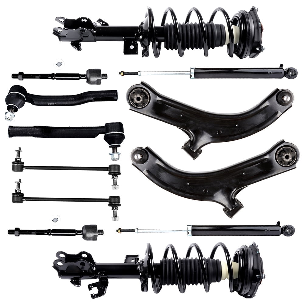 SCITOO Front and Rear Struts Coil Spring Assembly Shocks Control Arm ...