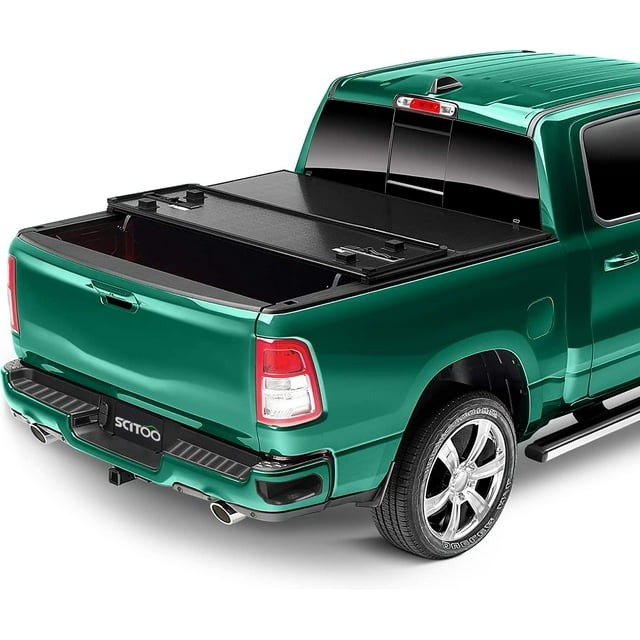SCITOO Hard Tri-Fold Truck Bed Tonneau Cover Fits for Ford Ranger 2019 ...