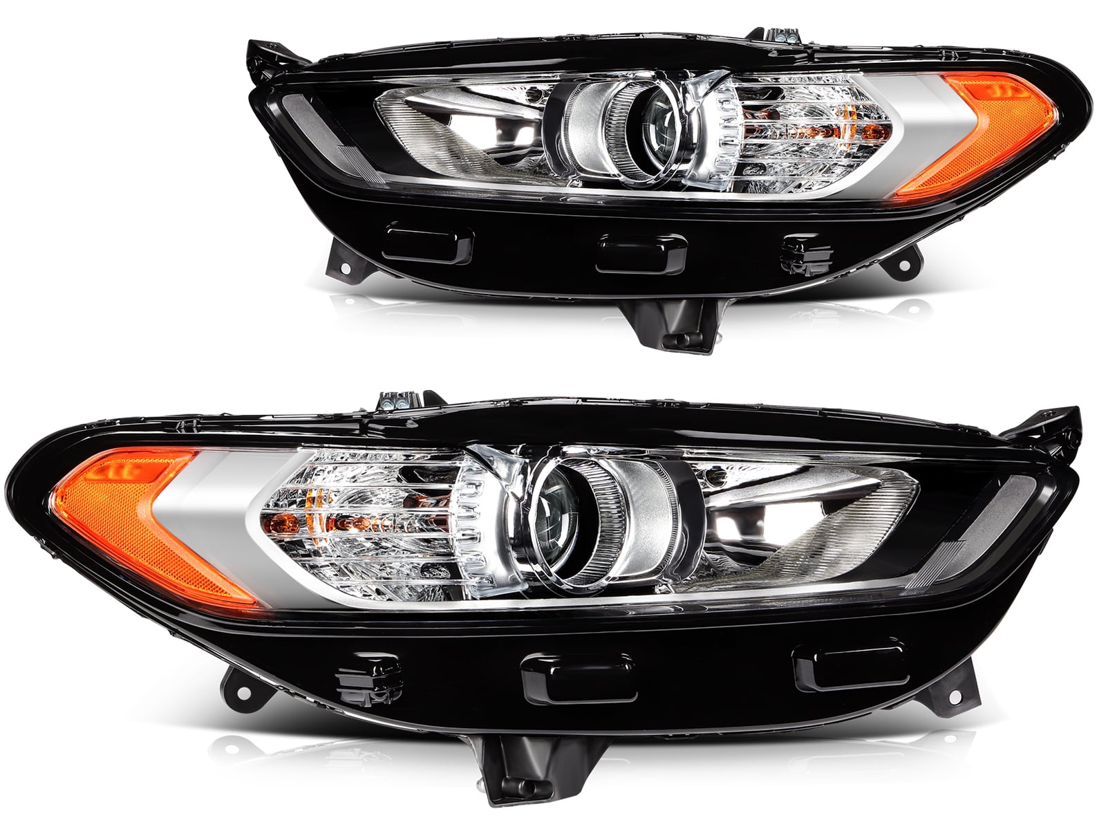 SCITOO Headlight Assembly Fit 2013-2016 for Ford Fusion Pair Headlamps ...