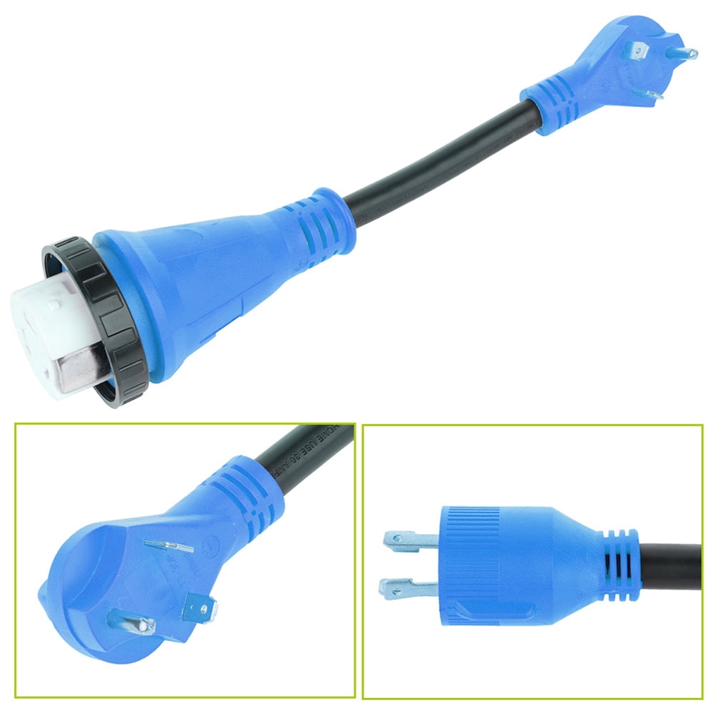 SCITOO Heavy Duty RV Electrical Cord Cable Adapter 30 amp Male to 50 ...