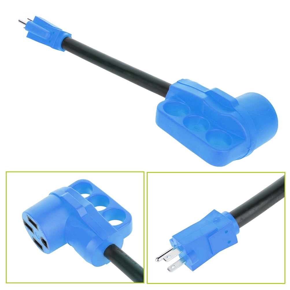 SCITOO Heavy Duty RV Electrical Cord Cable Adapter 15AMP Male to 50AMP ...