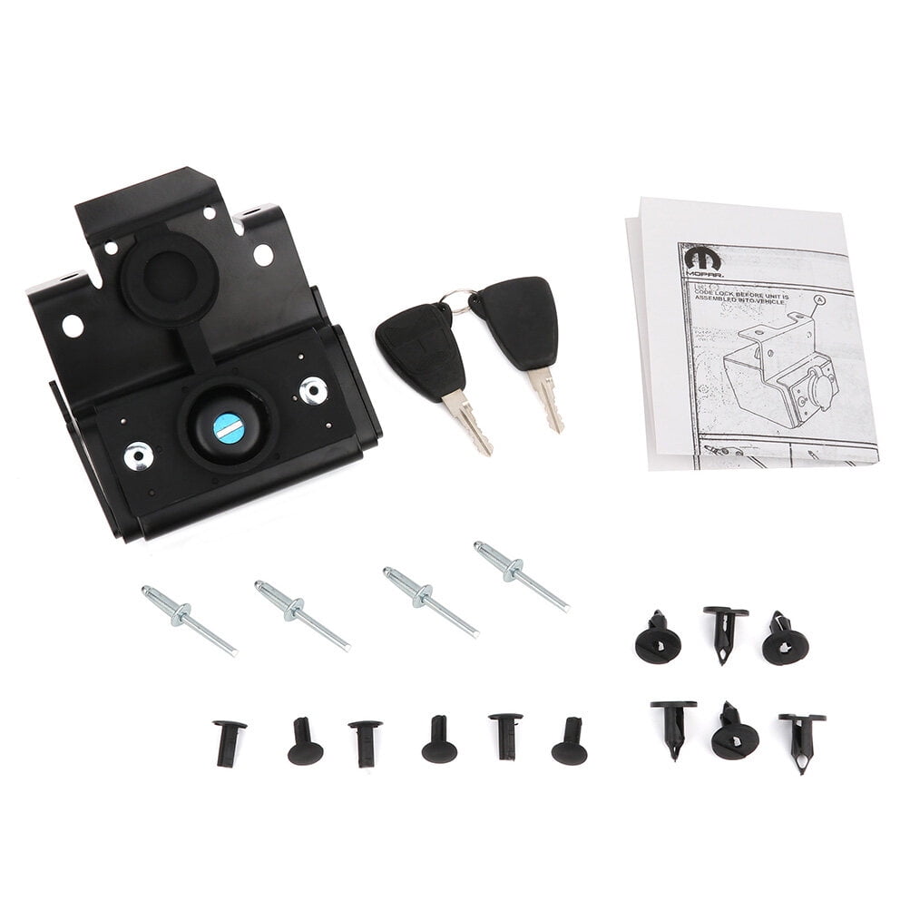 SCITOO Hood Catch Lock Latch Bracket Holder,Security Hood Lock Set Kit Engine Theft Assembly for ...