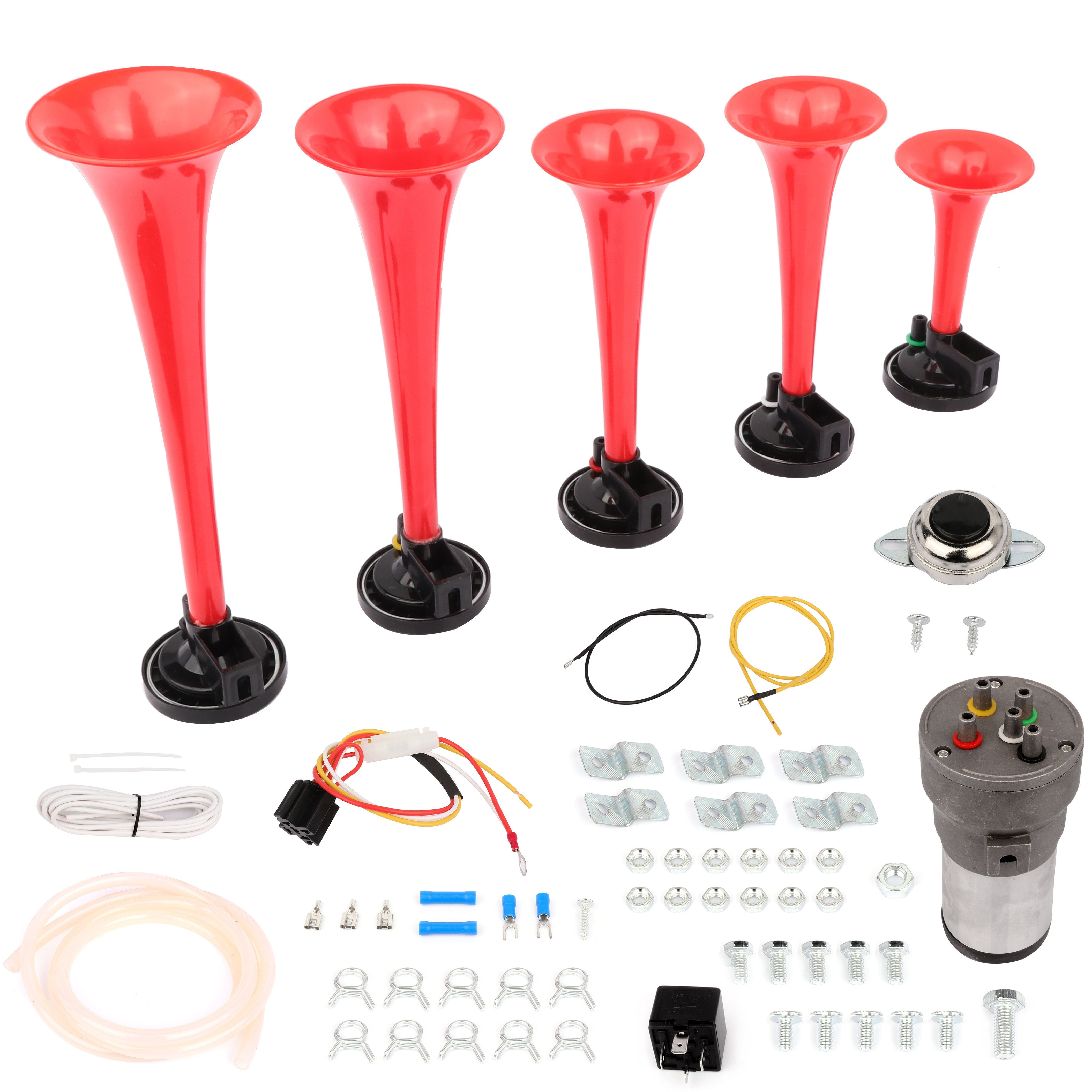 SCITOO Horn Kit Dixie Horn 12V 105db, Dixie Musical Air Horn Plastic ...