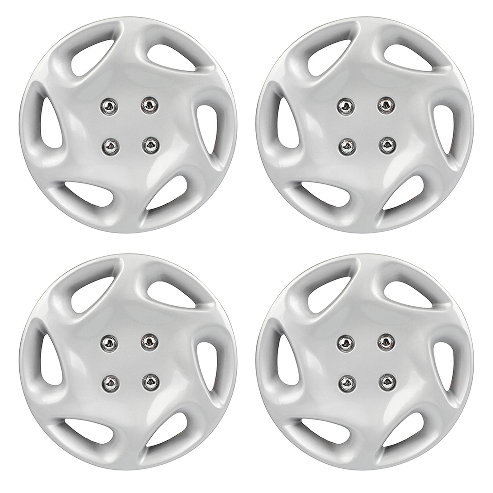 Hub Caps 15 Inch Set Of 4 SCITOO(4-Pack) Stylish 14-Inch Black Hubcaps ...