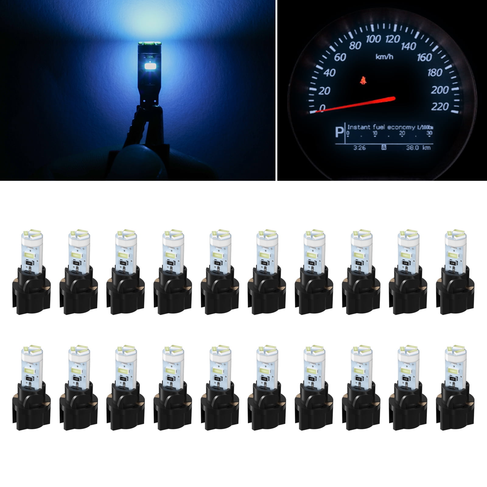 SCITOO Instrument Cluster Dash Panel Lights with Twist Lock Socket T5-5 ...