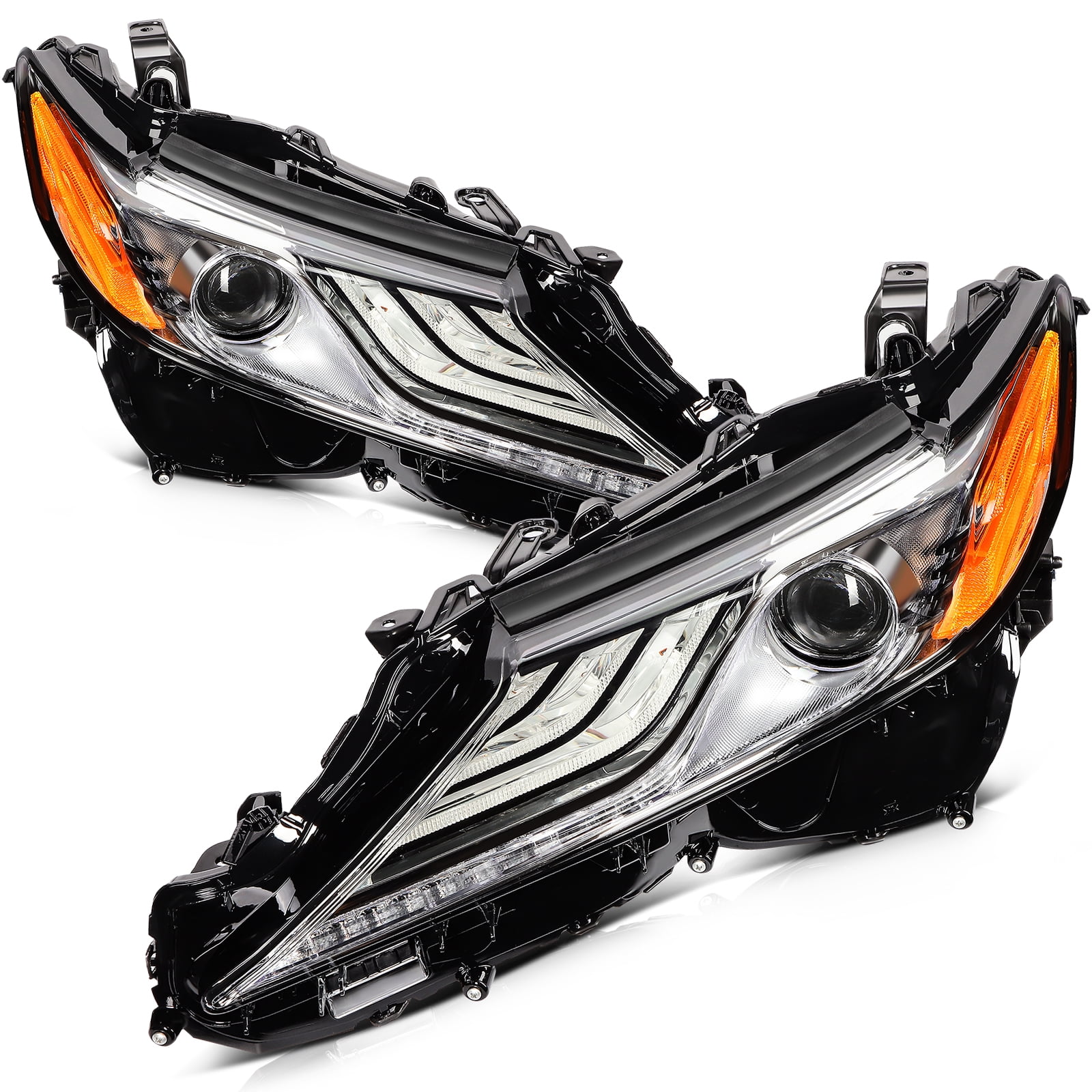 SCITOO LED Headlight Assembly Fit 2018-2022 for Toyota Camry XSE Black ...