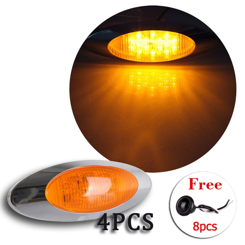 SCITOO Marker Lights 4Pcs Amber Side Marker Clearance Light Bulbs +8x ...