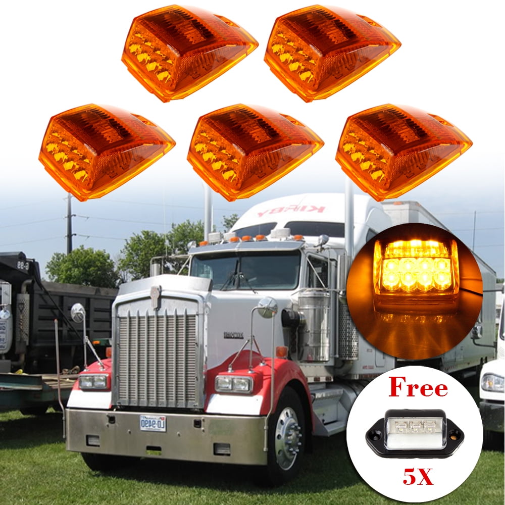 SCITOO Marker Lights 5Pcs Amber Cab Marker Clearance Light+6x Side ...