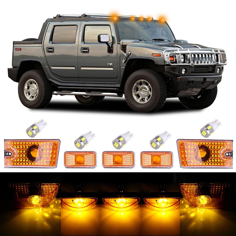 SCITOO Marker Lights 5Pcs Amber Top Clearance Roof Running Covers with ...