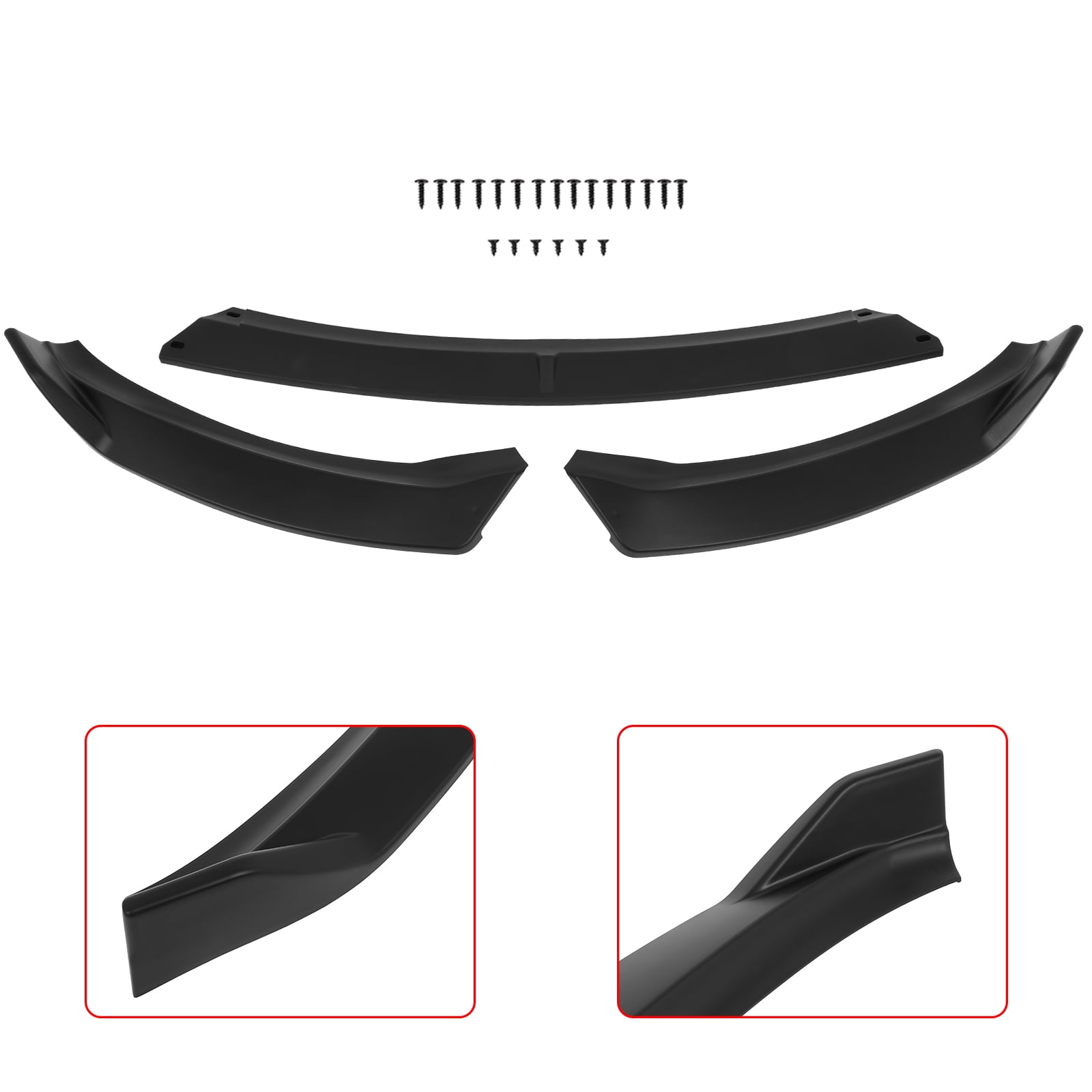 SCITOO Matte Black Front Bumper Lip STP-Style Fits for 2014-2016 for ...