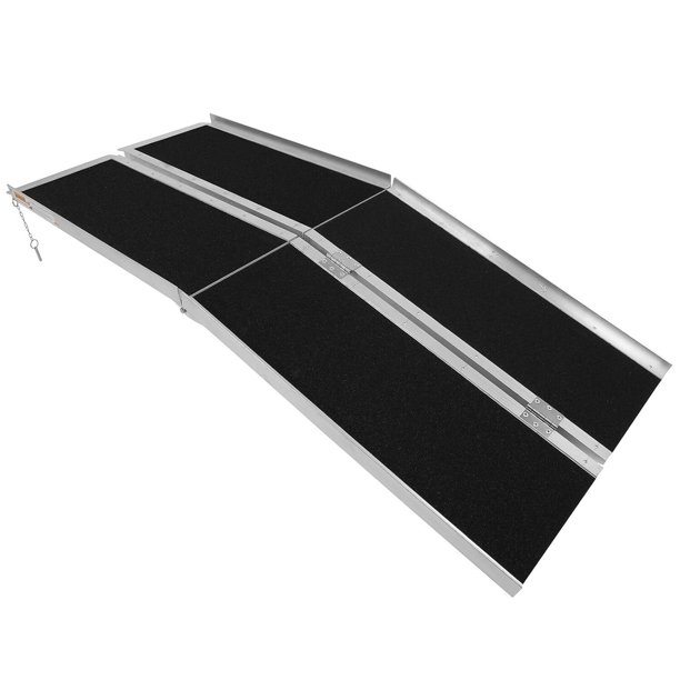 SCITOO Multifold Wheelchair Ramp 6ft Non Skid Threshold Ramp Aluminum ...