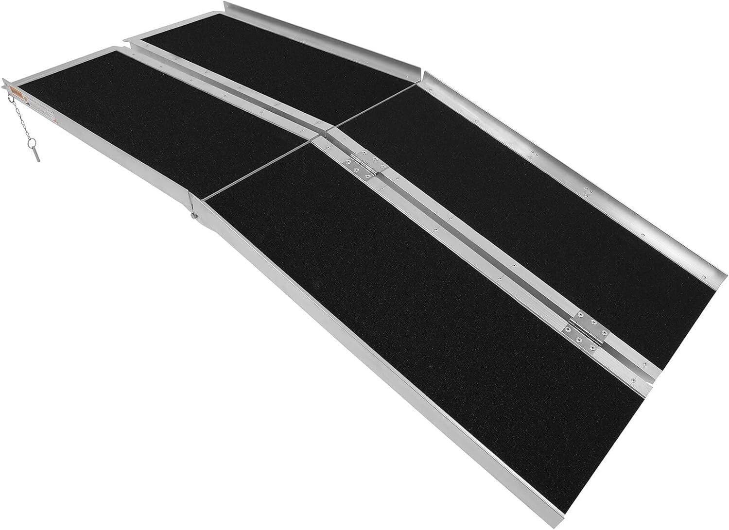 SCITOO 8ft Folding Wheelchair Ramp, Non Skid Aluminum, Handicap Ramp ...