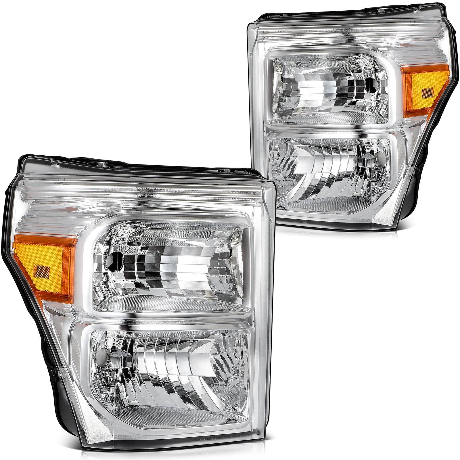 SCITOO Pair Headlight Assembly Fits 2011-2016 for ford F250 F350 F450 ...