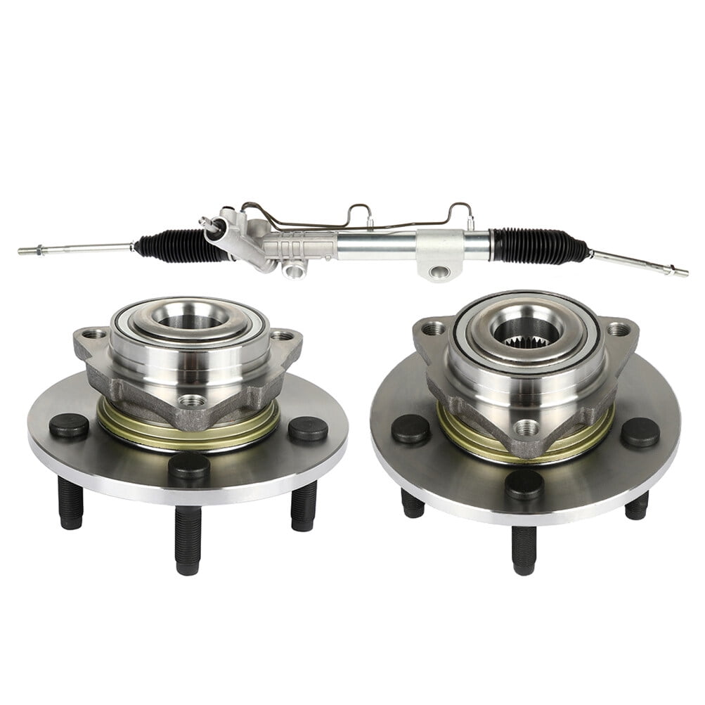 SCITOO Power Steering Rack and Pinion Complete + 2*Wheel Hub and ...
