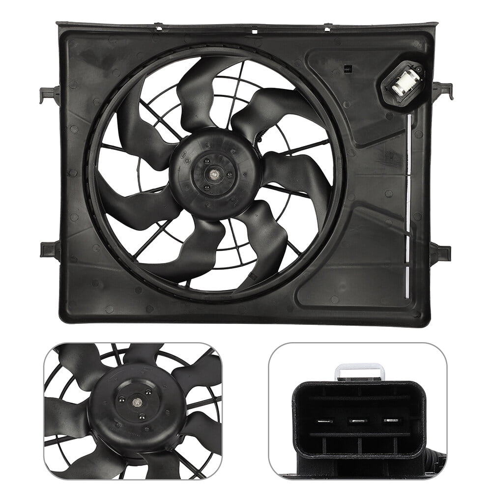 SCITOO Radiator Cooling Fan Compatible with 2007-2010 for Hyundai Elantra 620-493 621710 674 ...