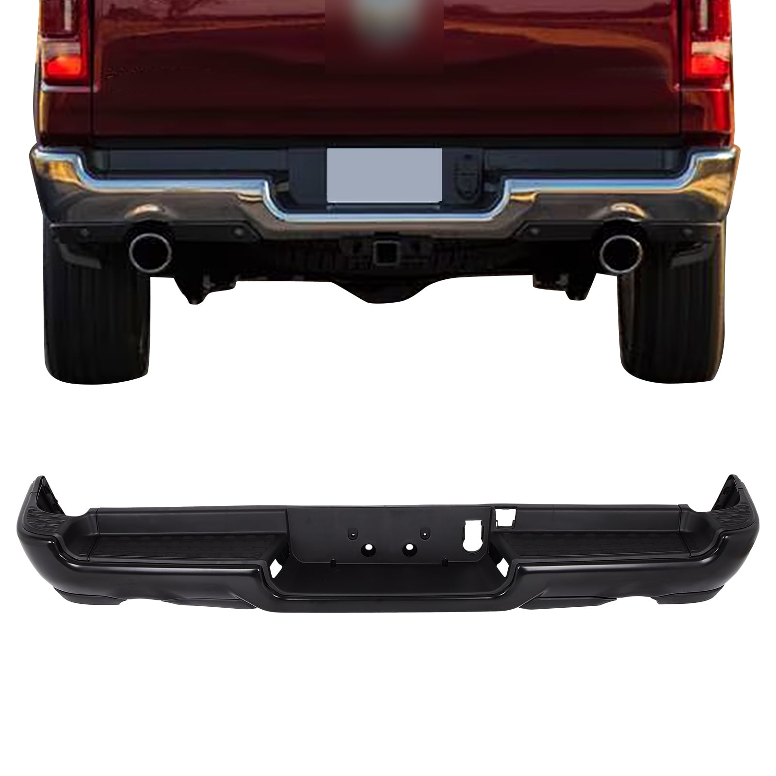 SCITOO Rear Step Bumper fit for 2019 2020 2021 2022 for Ram 1500 ...