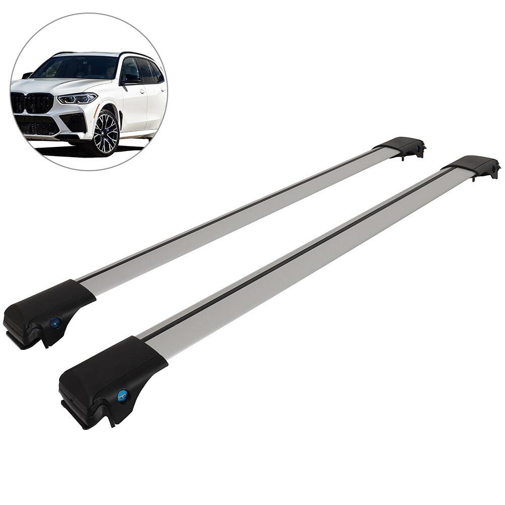 SCITOO Roof Rack Cross Bars Baggage Carrier For BMW X5 2004-2013 Silver ...