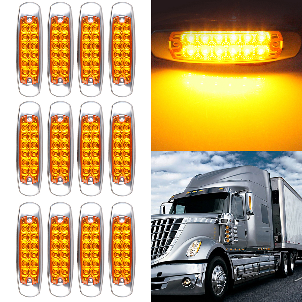 SCITOO Set Of 12 12 Diodes Amber Len 839-A LED Side Marker Clearance ...
