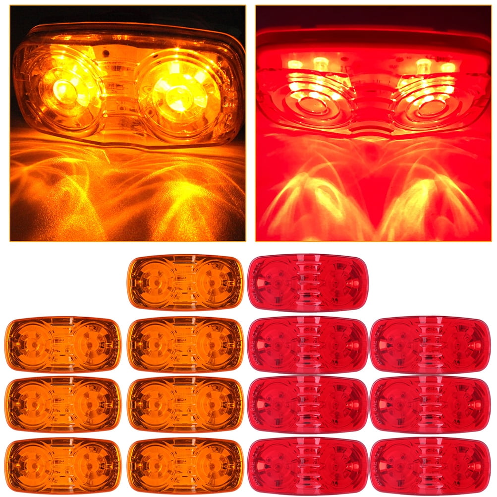 SCITOO Set Of 14 12 Led AmberLight 891L-A Trailer Marker Light 12 Led ...