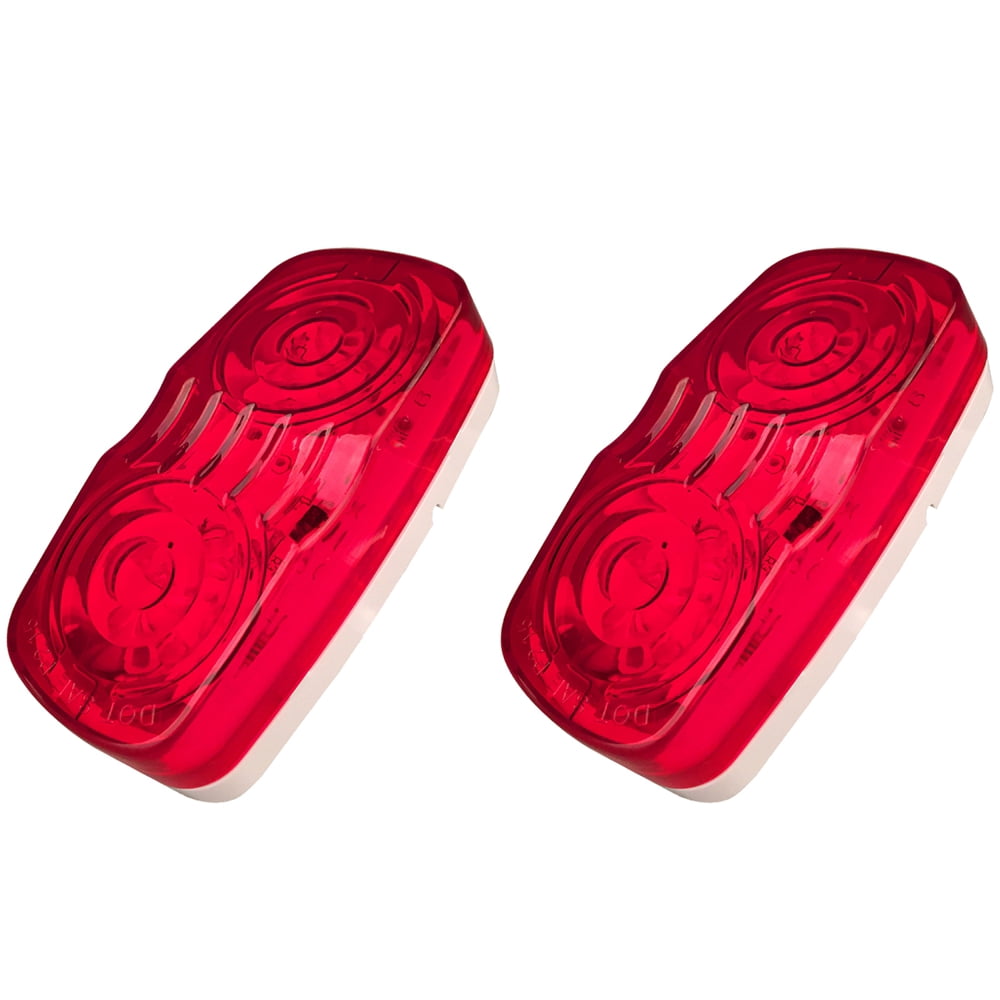 SCITOO Set Of 2 12 Led Red Light Rectangle Double Bullseye Led Marker ...