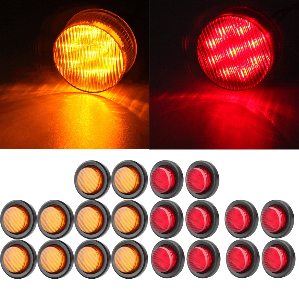 SCITOO Set of 20 2 Red Light SL-910-R Led Clearance Lights 2 9 Led ...