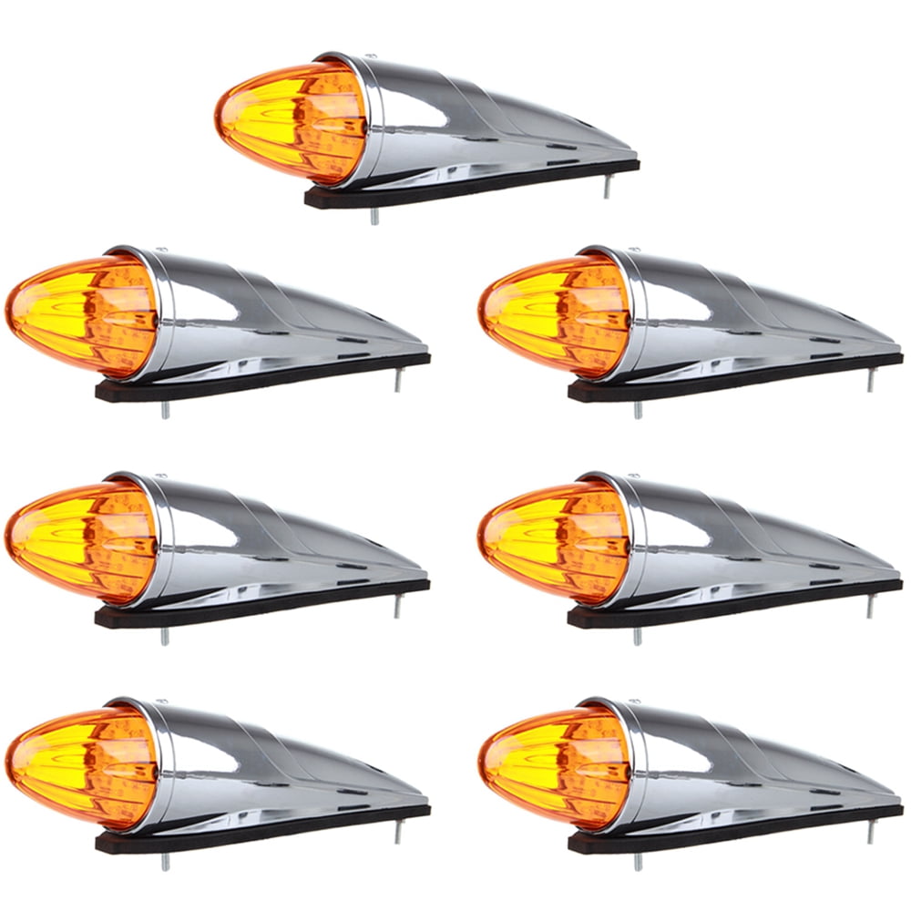 SCITOO Set Of 7 17 Led AmberLen AmberLight Torpedo Cab Marker Lights ...