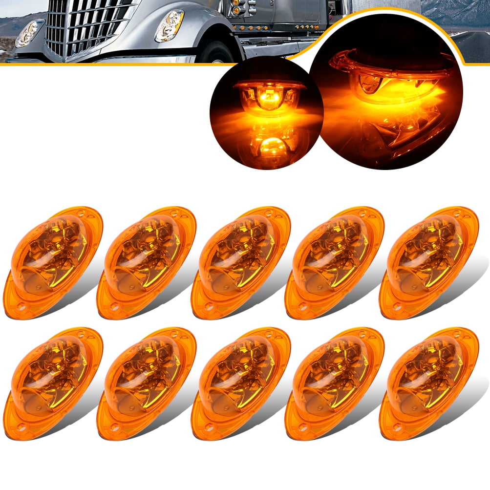 SCITOO Set Of 10 5 Led AmberLen AmberLight 1068-1A LED Side Marker Turn ...