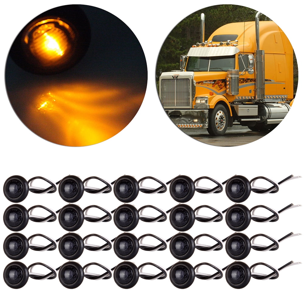 SCITOO Set Of 20 1 Diodes Smoke Len AmberLight Round 998-1-SA Led Side ...