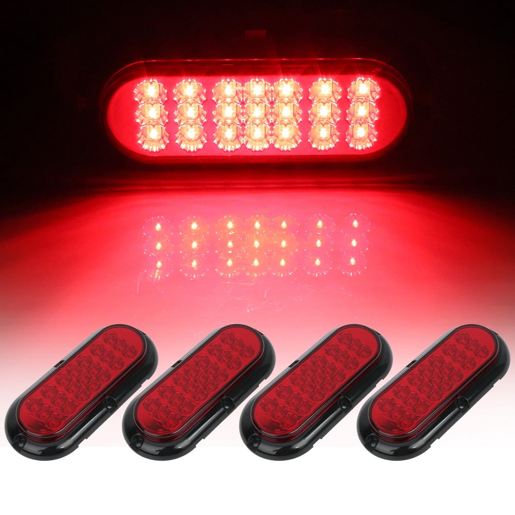 SCITOO Set Of 4 6" 21 Led Red Len Red Light 968-1R LED Brake Stop Turn ...