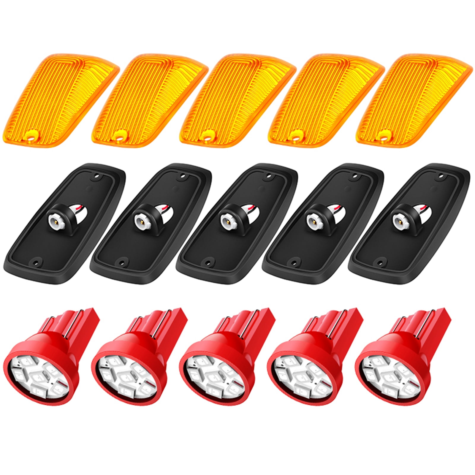 SCITOO Set Of 5 Smoke Len 11516638 Cab Roof Marker Lens Top Clearance ...