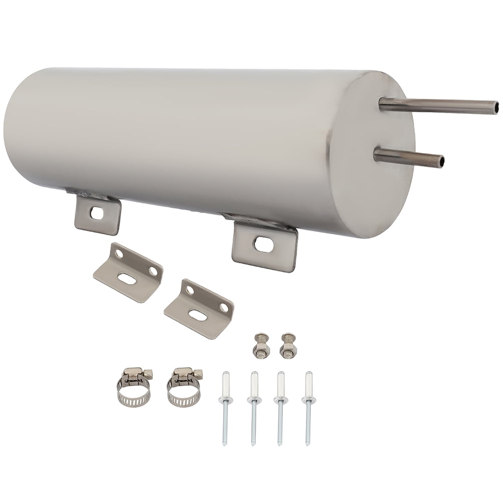 SCITOO Silver Radiator Coolant Overflow Tank/Reservior 3" X 9" Polished ...