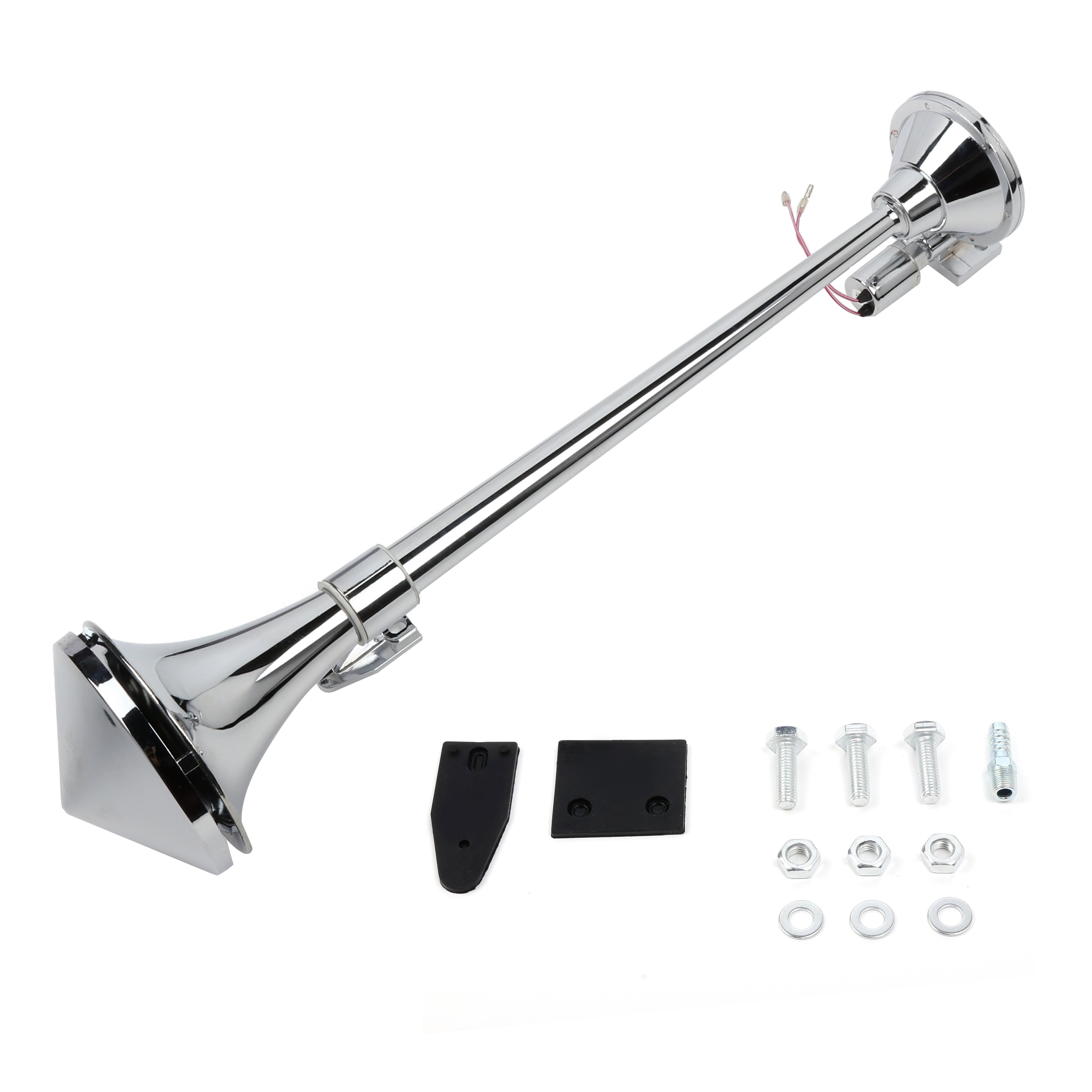 SCITOO Single Trumpet Air Horn Loud12V 105db, Single Air Horn chrome ...