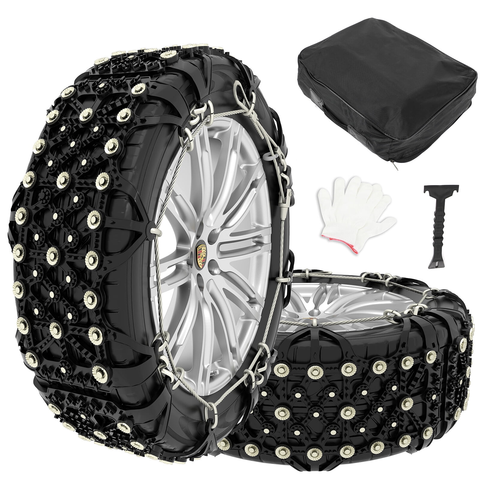 SCITOO Snow Tire Chains,Snow Chains For SUV Car Pickup Trucks,Anti-Slip ...
