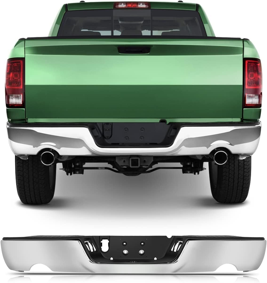 SCITOO Steel Chrome Rear Step Bumper Replacement for 2009-2010 for ...