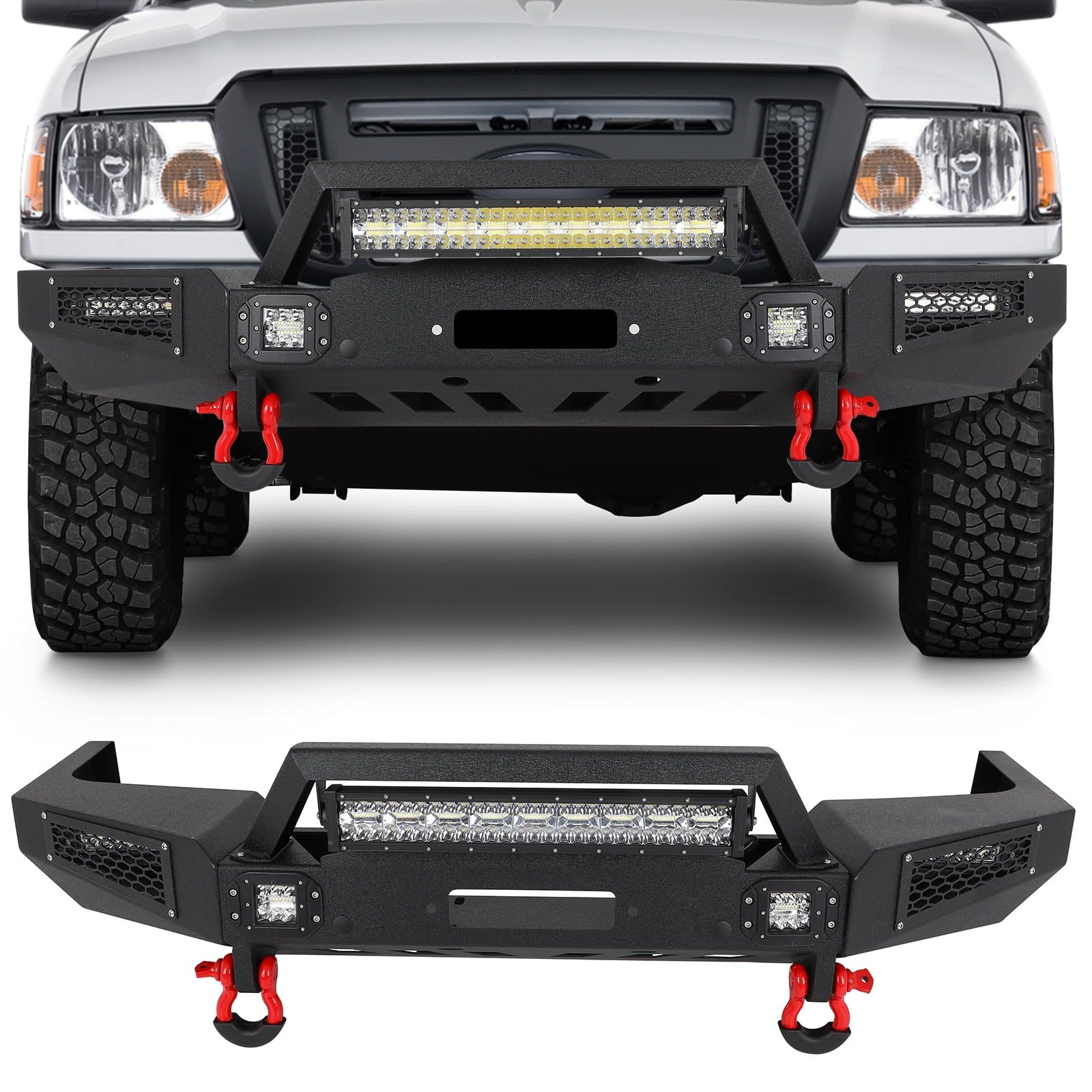 SCITOO Steel Front Bumper fit for 1998-2011 for Ford Ranger Bumper,W ...