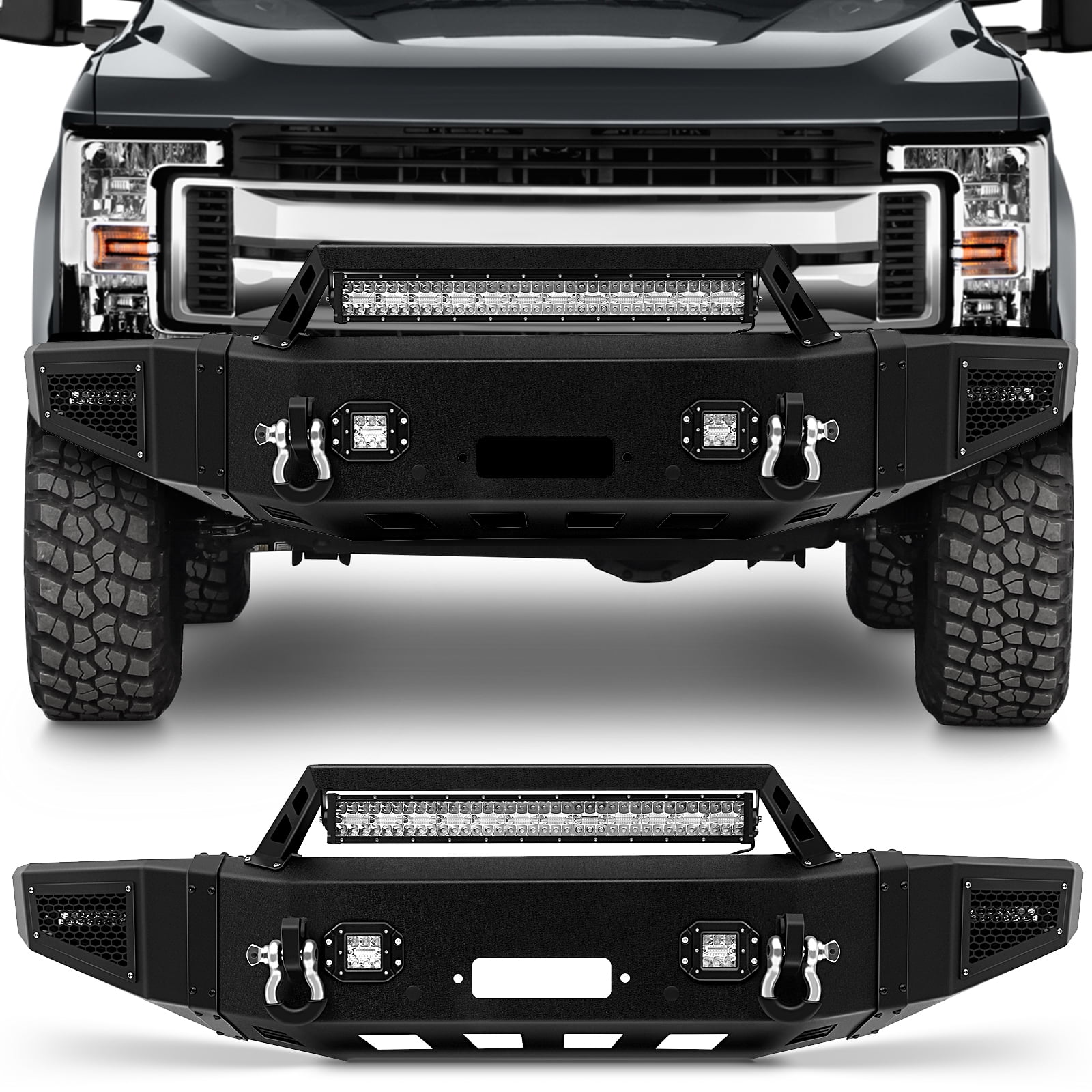 SCITOO Steel Front Bumper fit for 2017-2021 for Ford for F250 for F350 ...